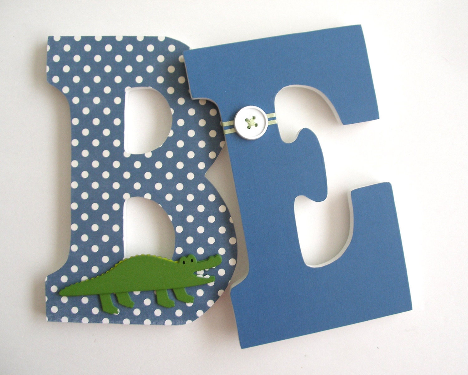 Set of 2 Decorated 9 Wooden Letters Nursery Name Décor | Etsy