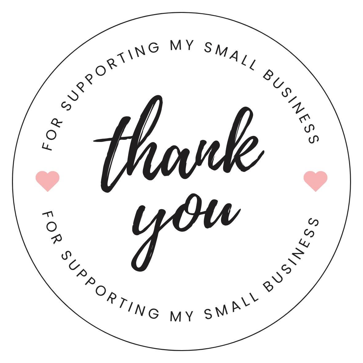 Printable Thank You Circle Sticker - Etsy