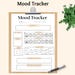 Printable Mood Tracker Template | Daily Mental Health Journal | Self ...