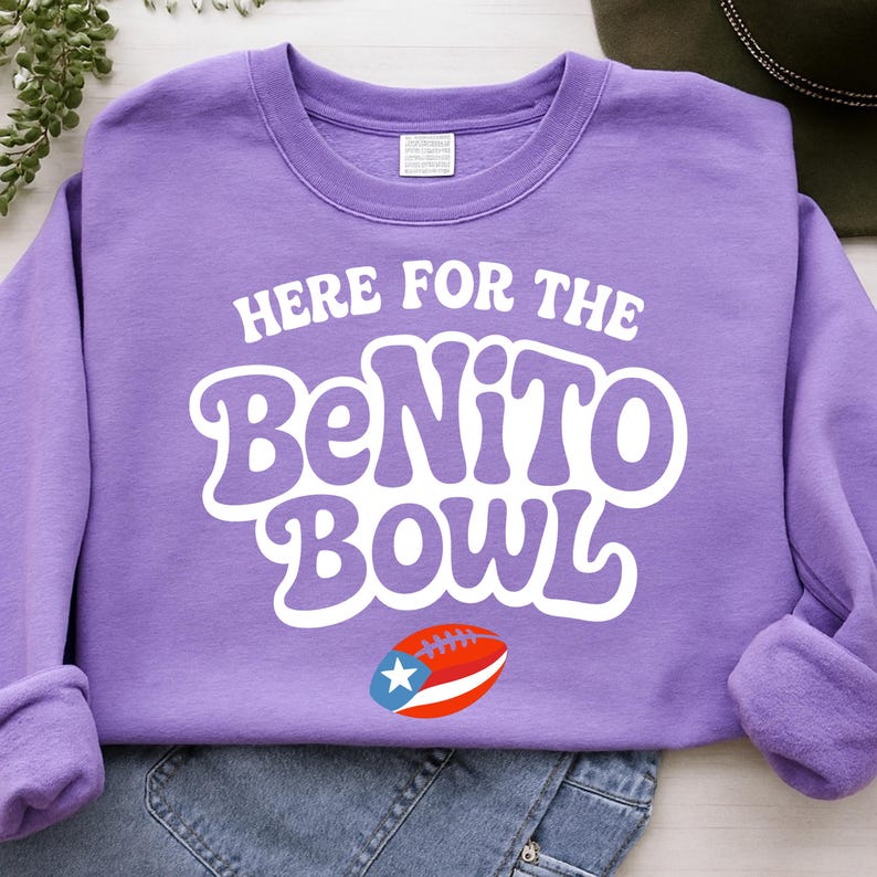 Here for the Benito Bowl SVG PNG, Funny Football Game Puerto Rico Flag ...