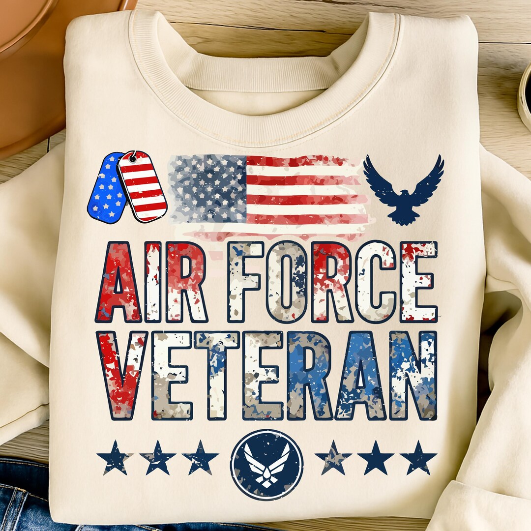 Air Force Veteran SVG PNG, Patriotic American Flag Military Design, USA ...