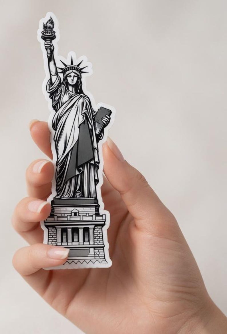 Statue of Liberty Vinyl Decal, Satin Finish, Weatherproof Sticker ...