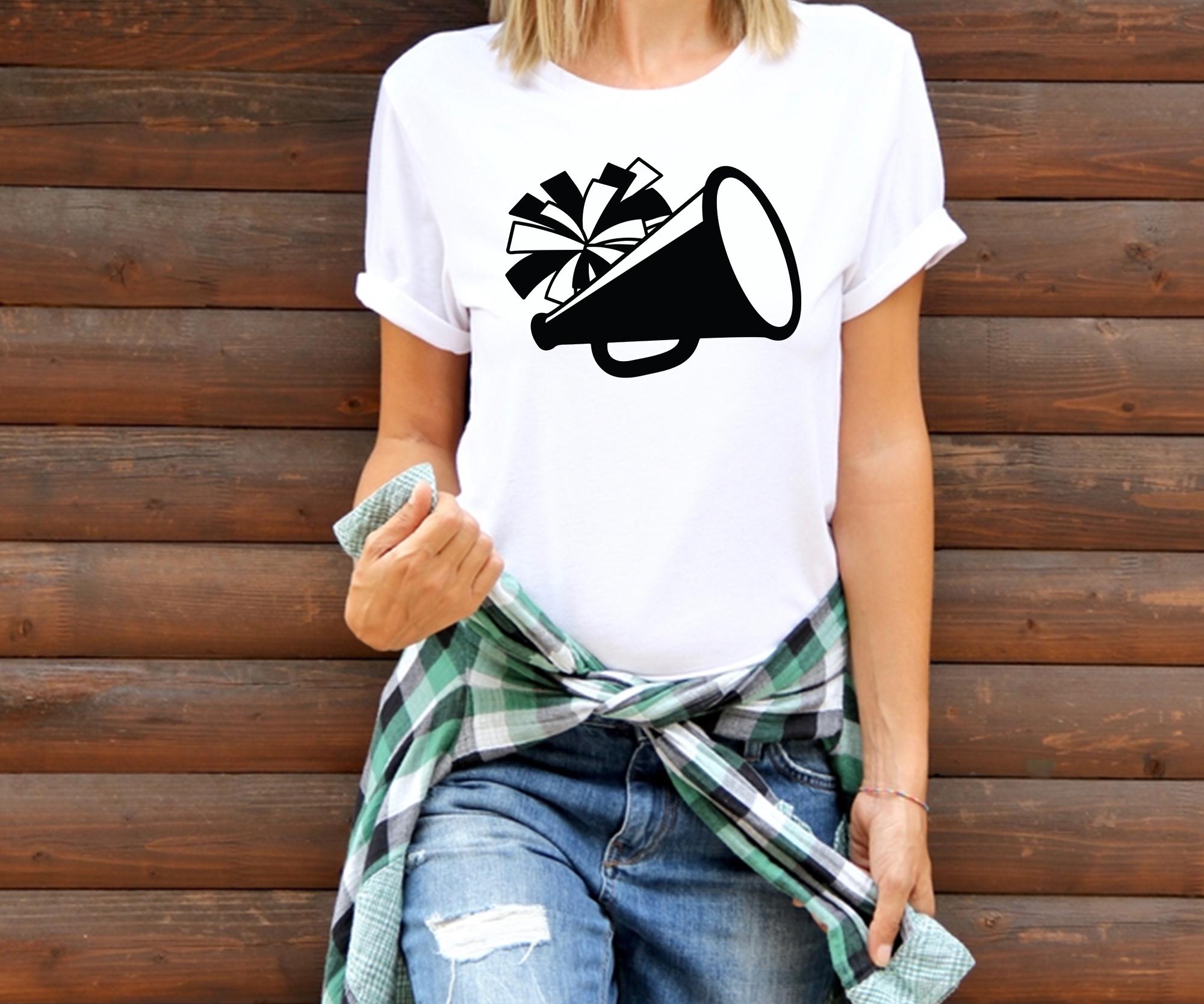 Megaphone With Pom Pom Svg, Cheer Svg, Cricut, Sublimation, Sports Svg ...