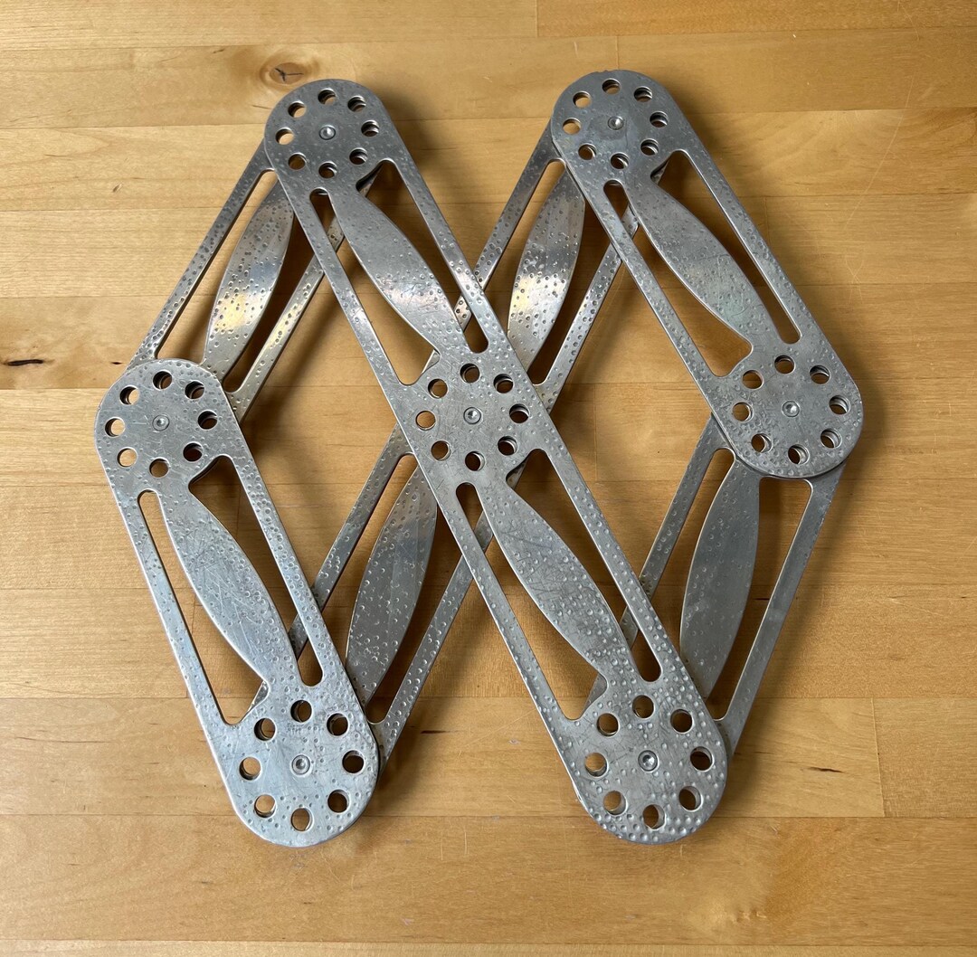 Vintage Expanding Metal Trivet With Feet, Unmarked, Maybe French. As-is ...
