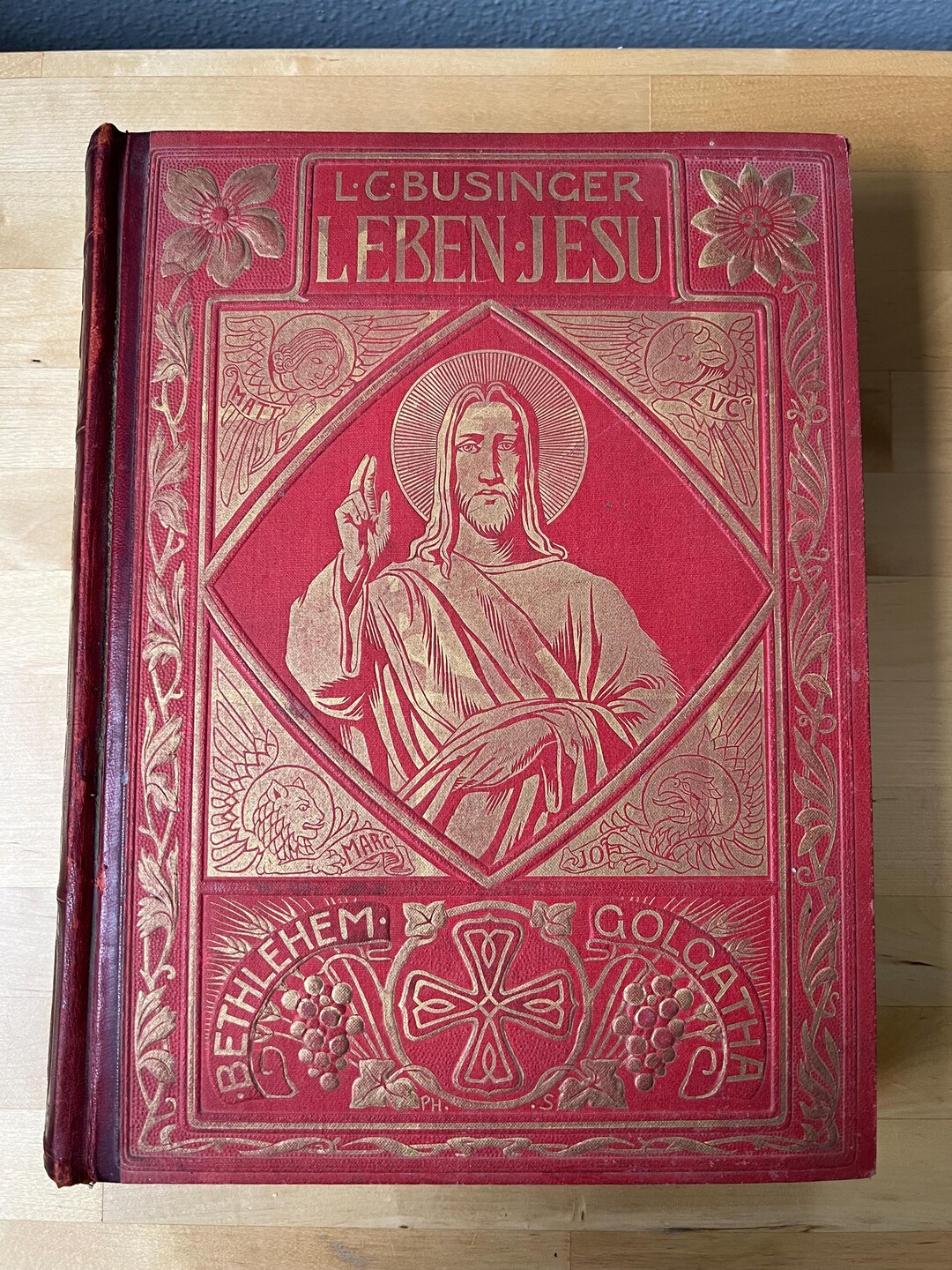 Antique Religious Book, Leben Jesu, Life of Jesus, Published by ...