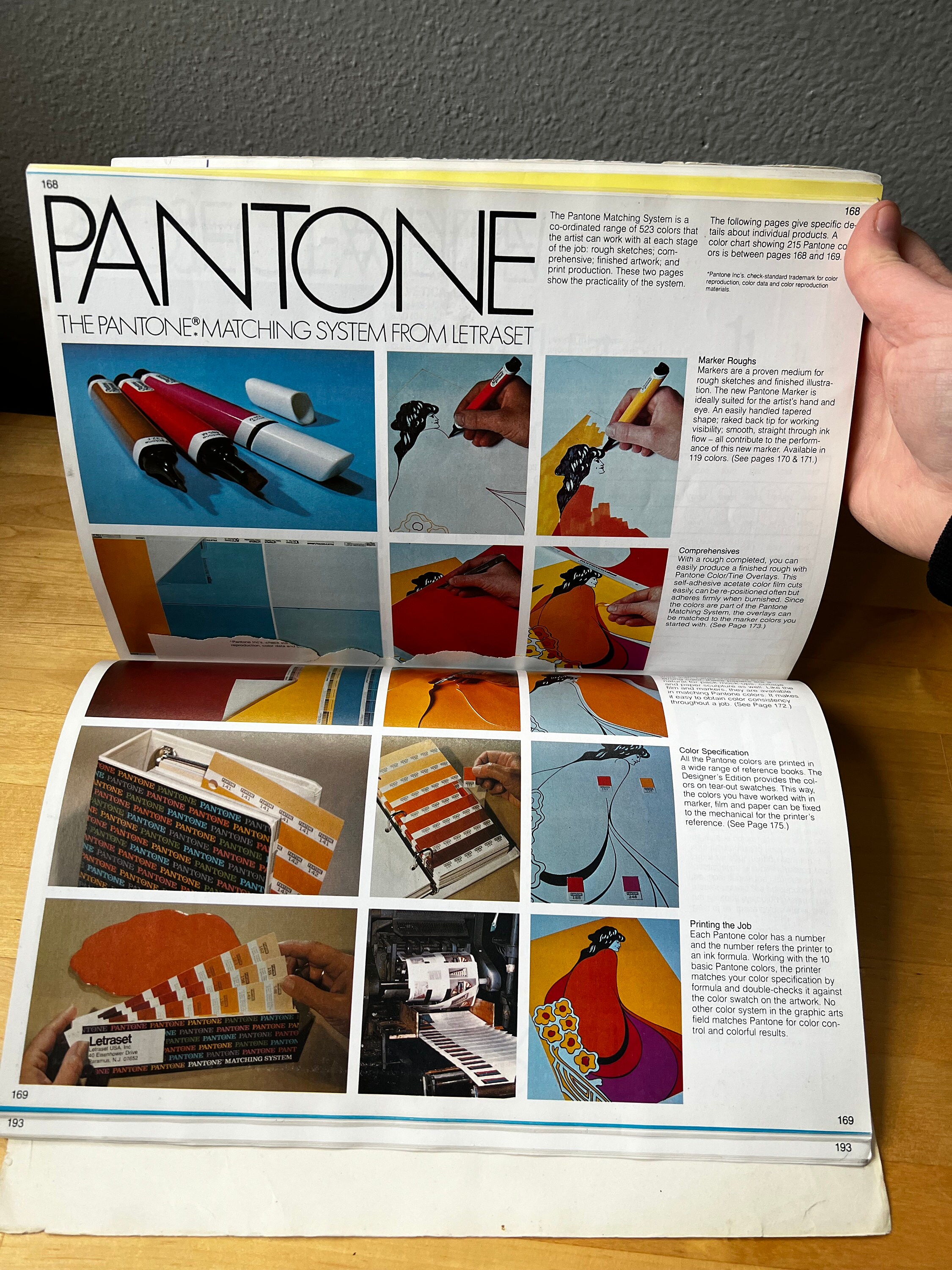 Letraset Pantone Catalog 1977, Graphic Design Reference, Well-used and ...
