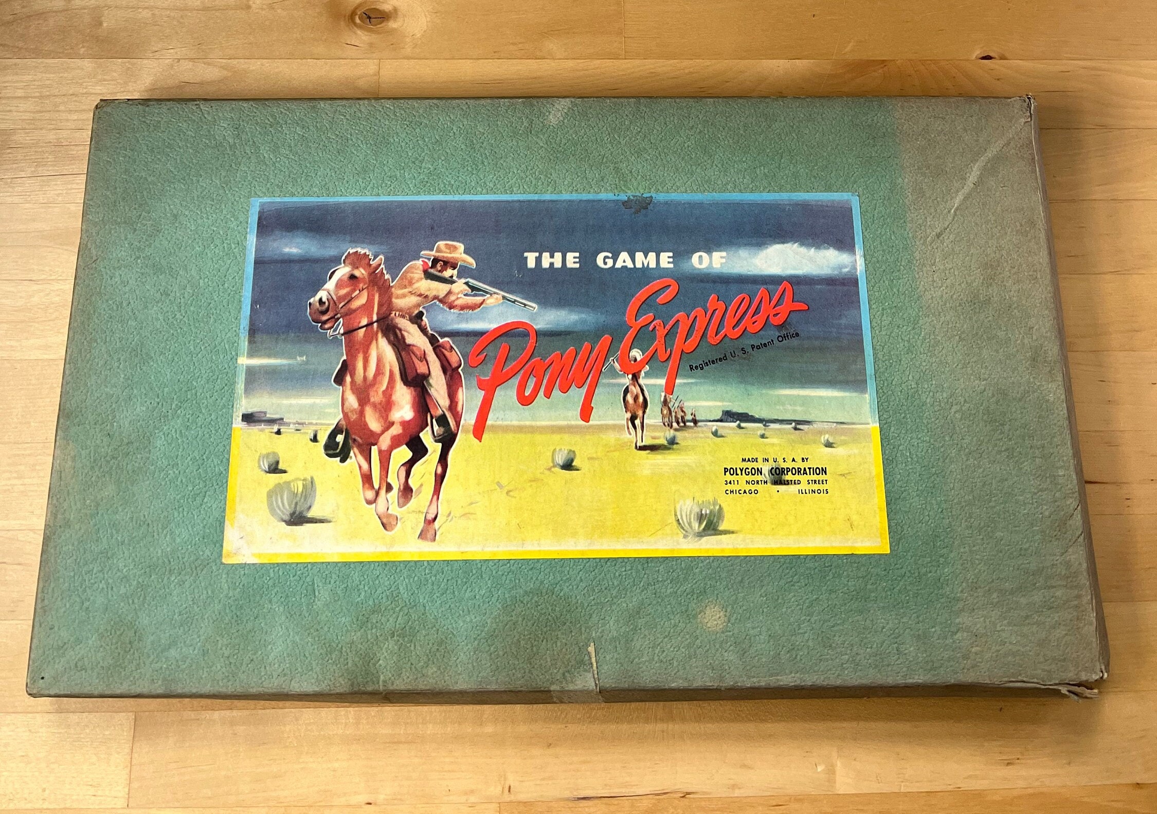 Pony Express Board Game, 1947, by Polygon Corporation, Vintage Board ...