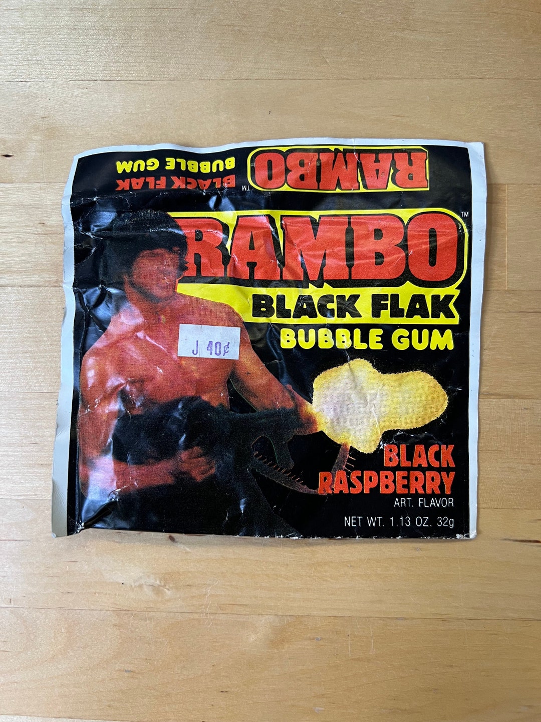 Rambo Black Flak Gum, Sealed Pouch, New Old Stock, Candy, Advertising ...