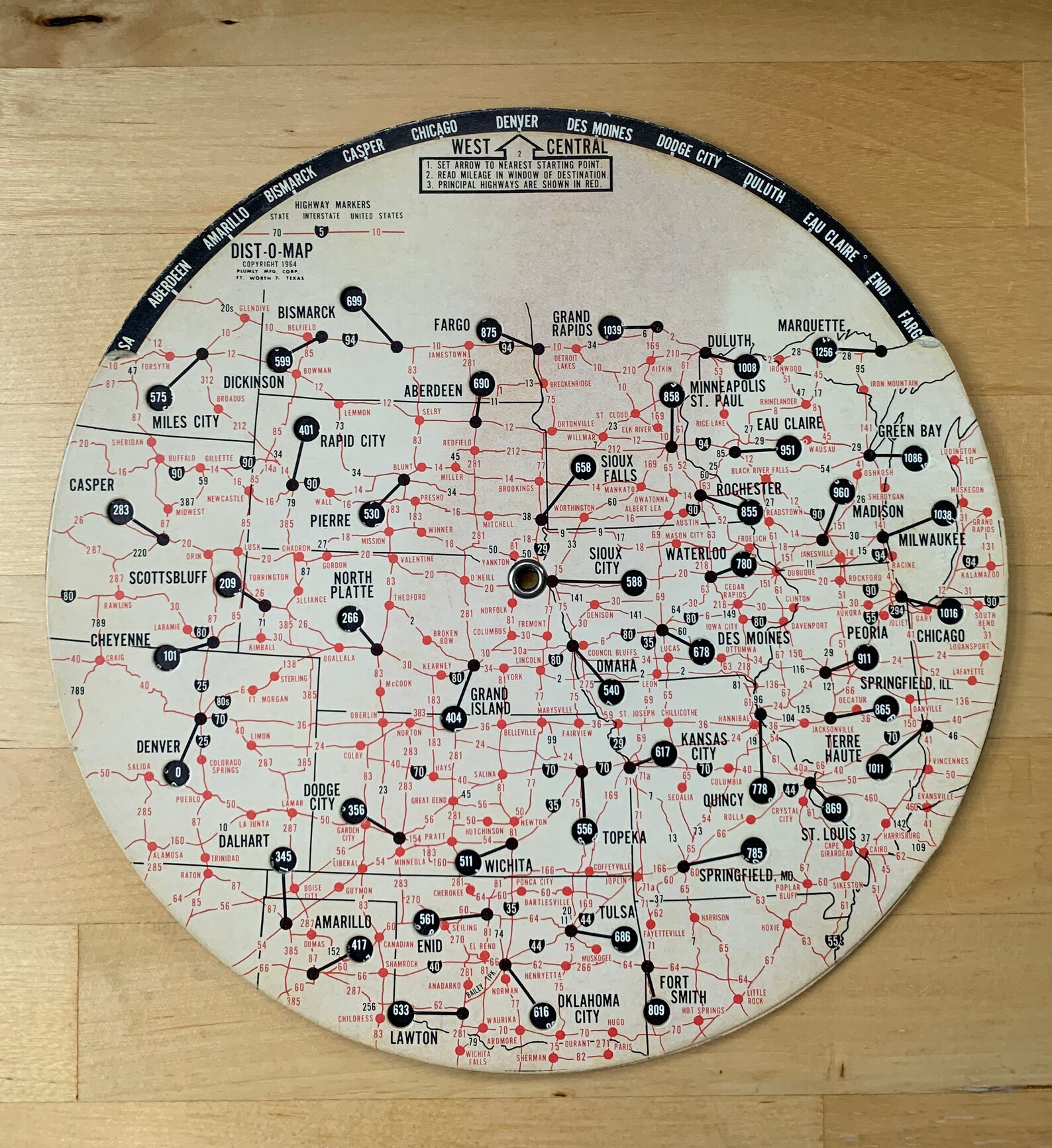 Dist O Map. Round Map to Calculate Distance Between Cities. Interactive ...