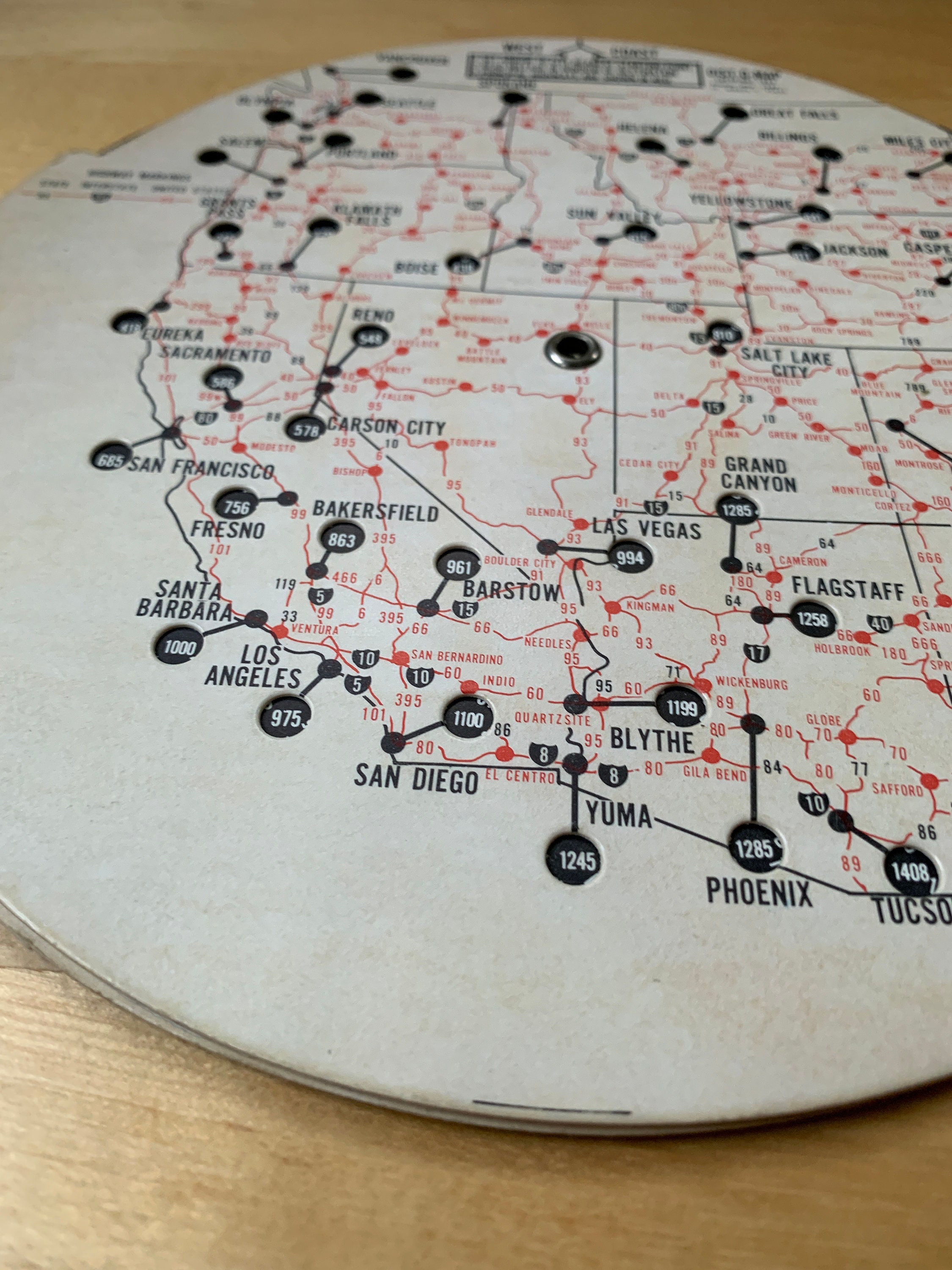 Dist O Map. Round Map to Calculate Distance Between Cities. Interactive ...