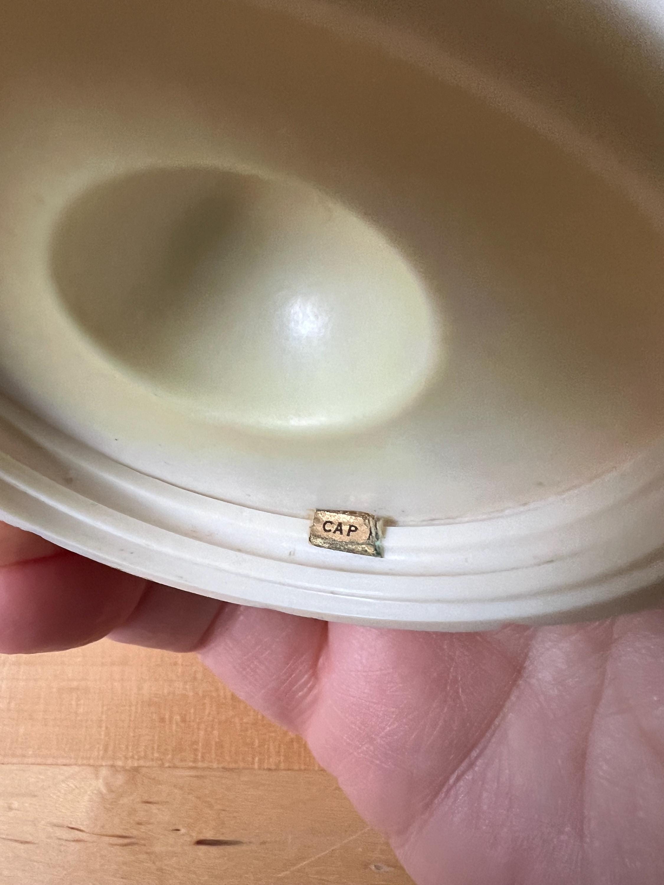 Vintage Yardley of London Jar, Bird and Bee Bakelite Lid, Glass Base ...