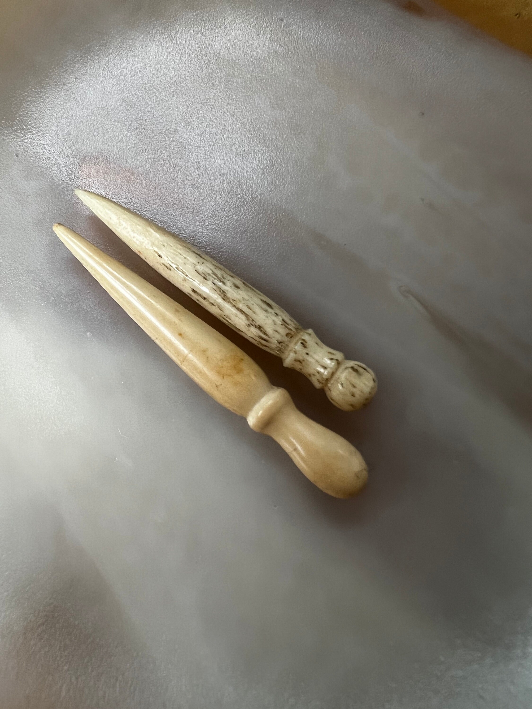 Antique Awl Pair Bone Textile Making Tool Small Bodkin - Etsy