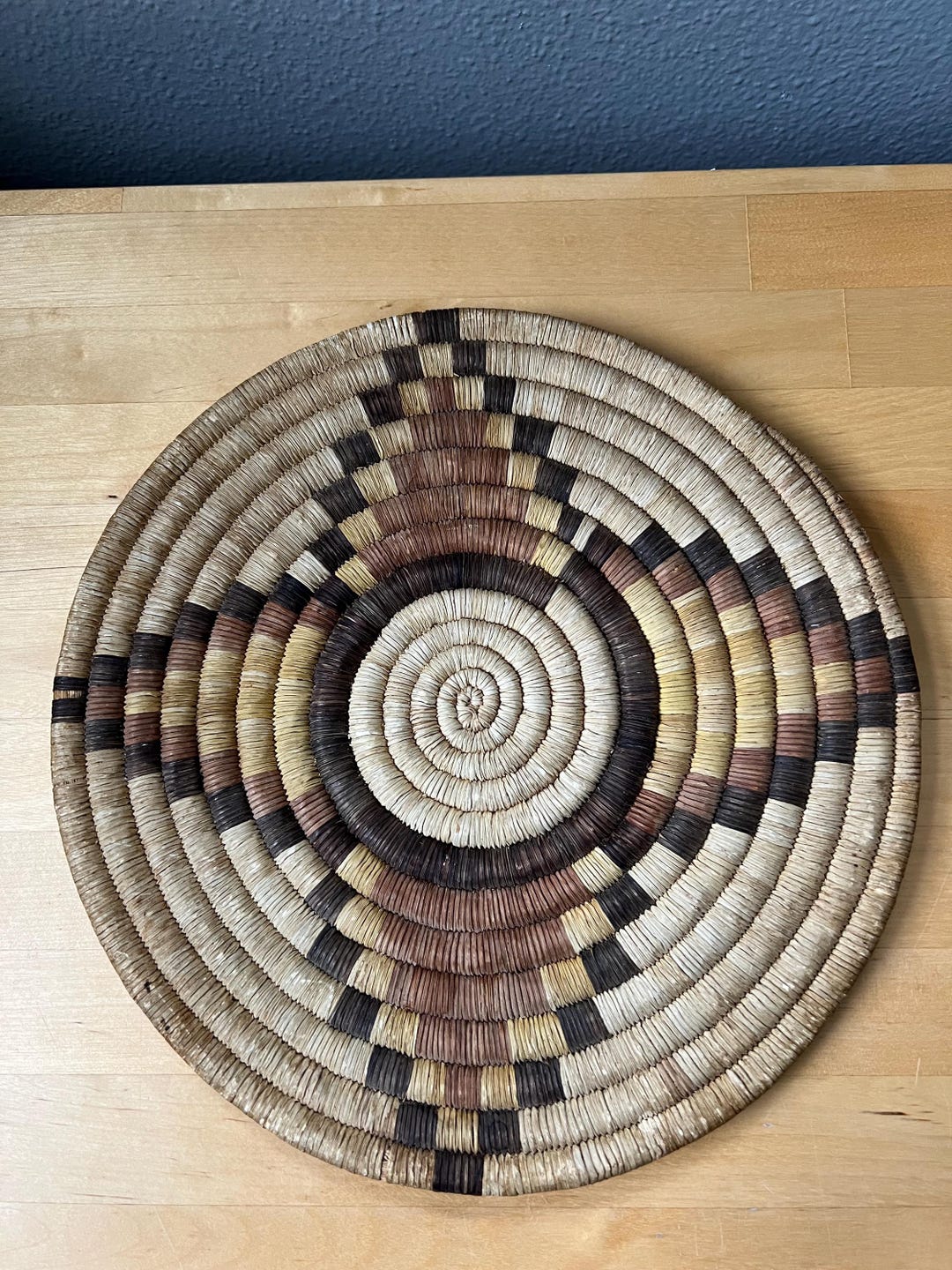 Vintage Hopi Plaque, Native American Basketry, Coil Weaving, 10" - Etsy