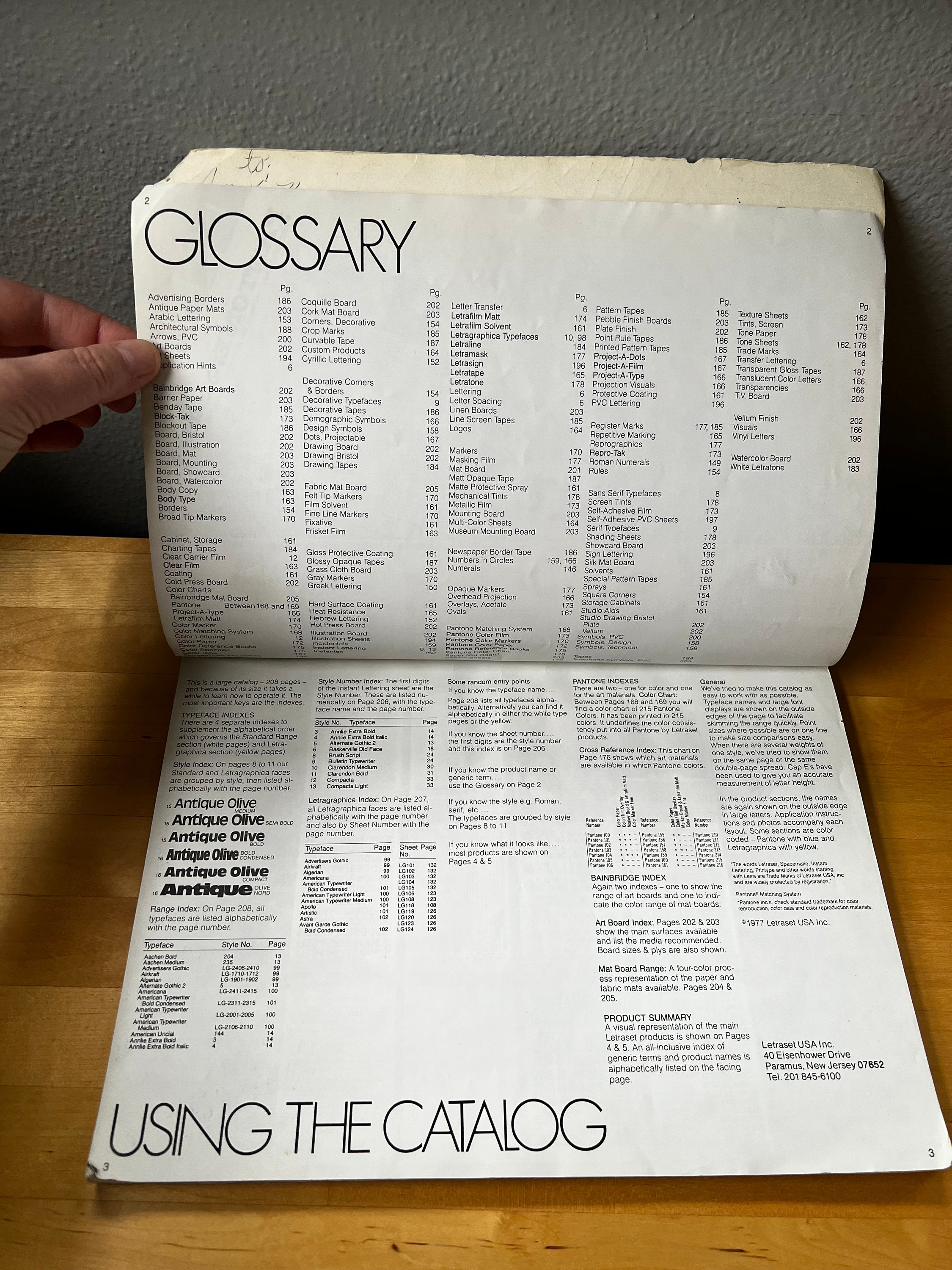 Letraset Pantone Catalog 1977, Graphic Design Reference, Well-used and ...