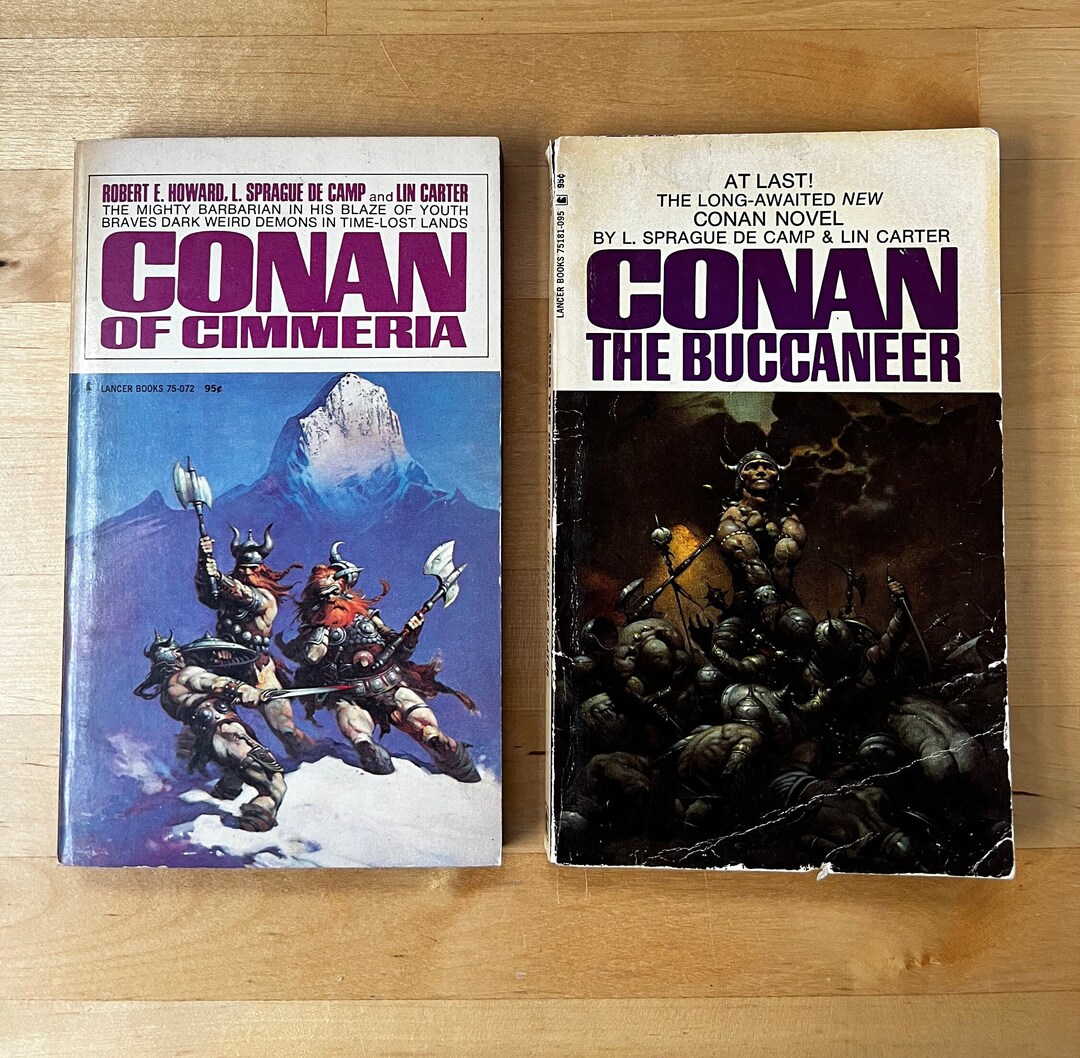 Vintage Conan of Cimmeria, 1969 and Conan the Buccaneer, 1971, Frazetta ...