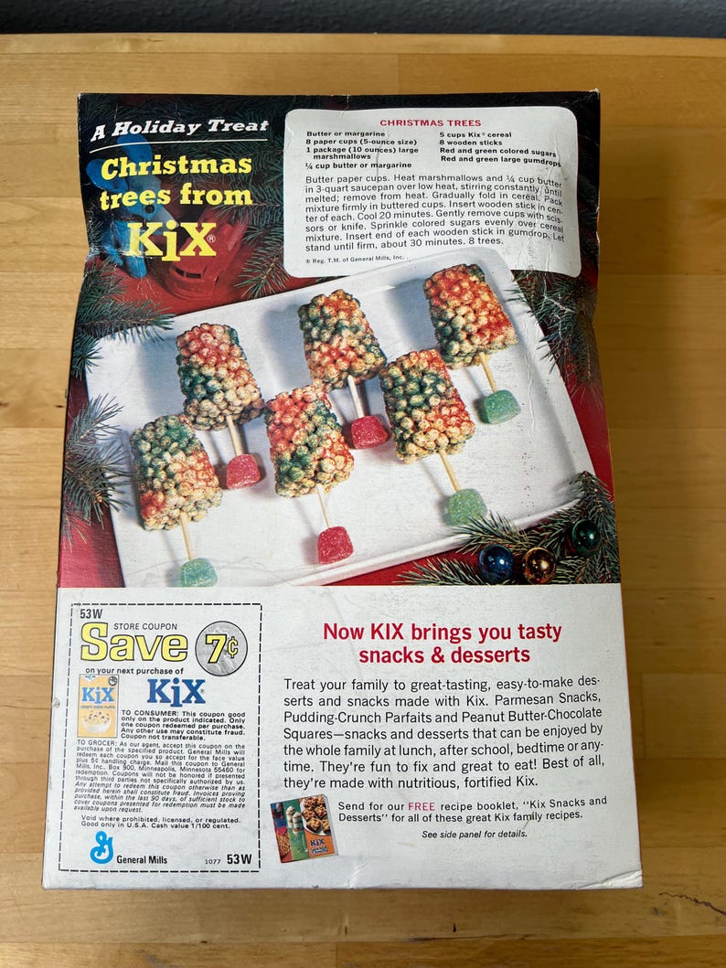 Kix Cereal Box by General Mills, Vintage 1978?, SEALED Box + Cereal ...