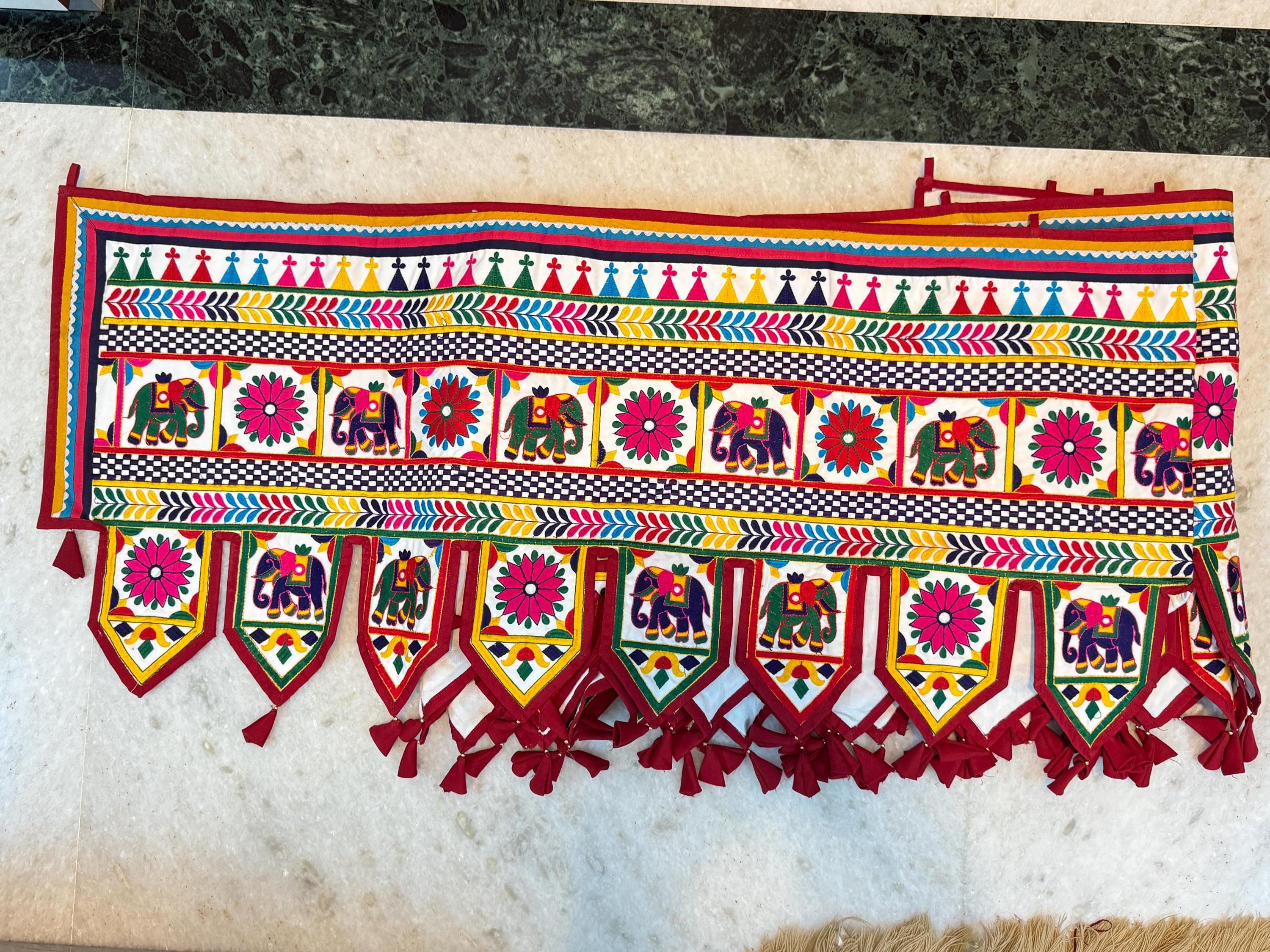Embroidered Kandhi Toran Door Hanging: Gujarati Bandhanwar Decor - Etsy