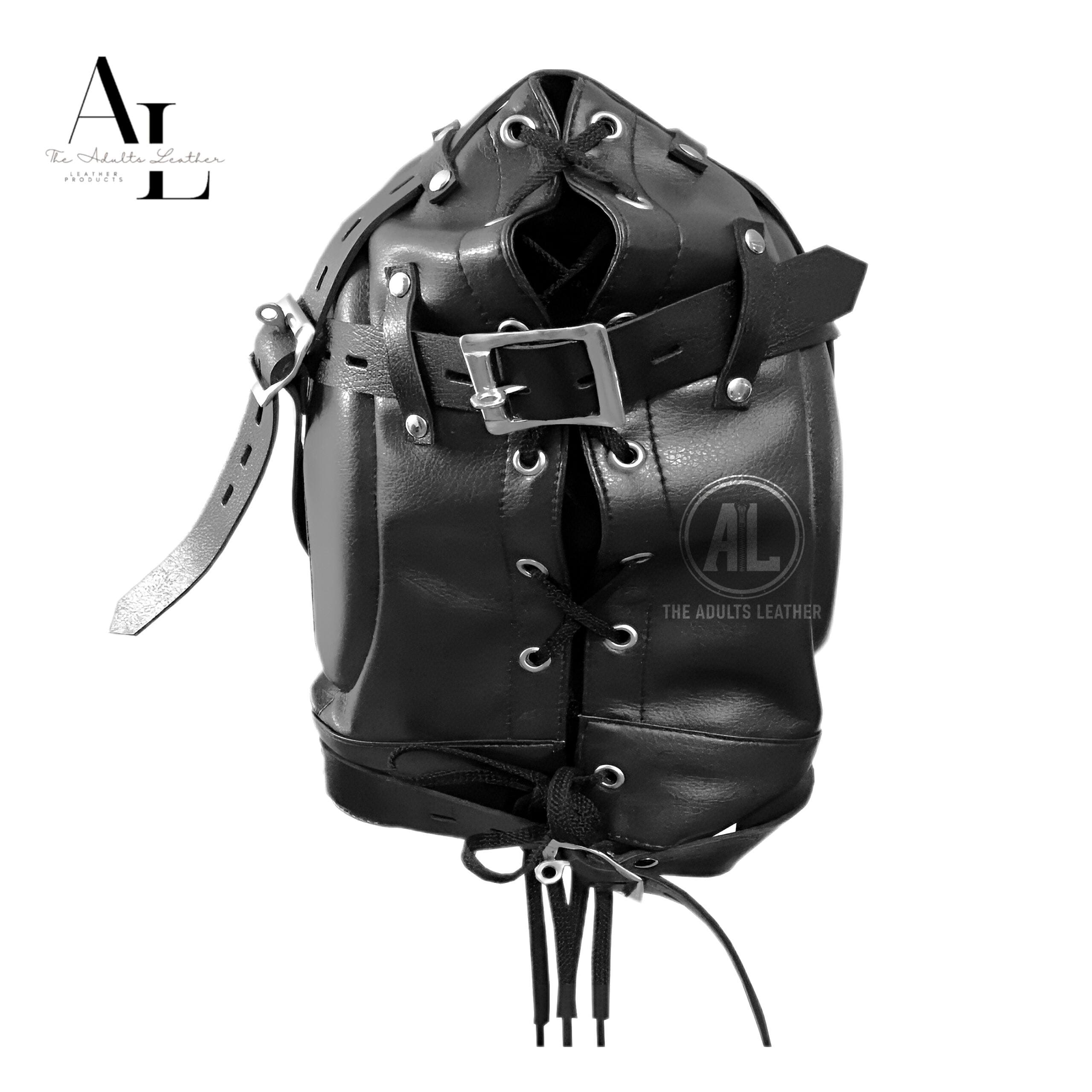 Padded Leather Gimp Hood With Buckle Straps and Studs - Etsy