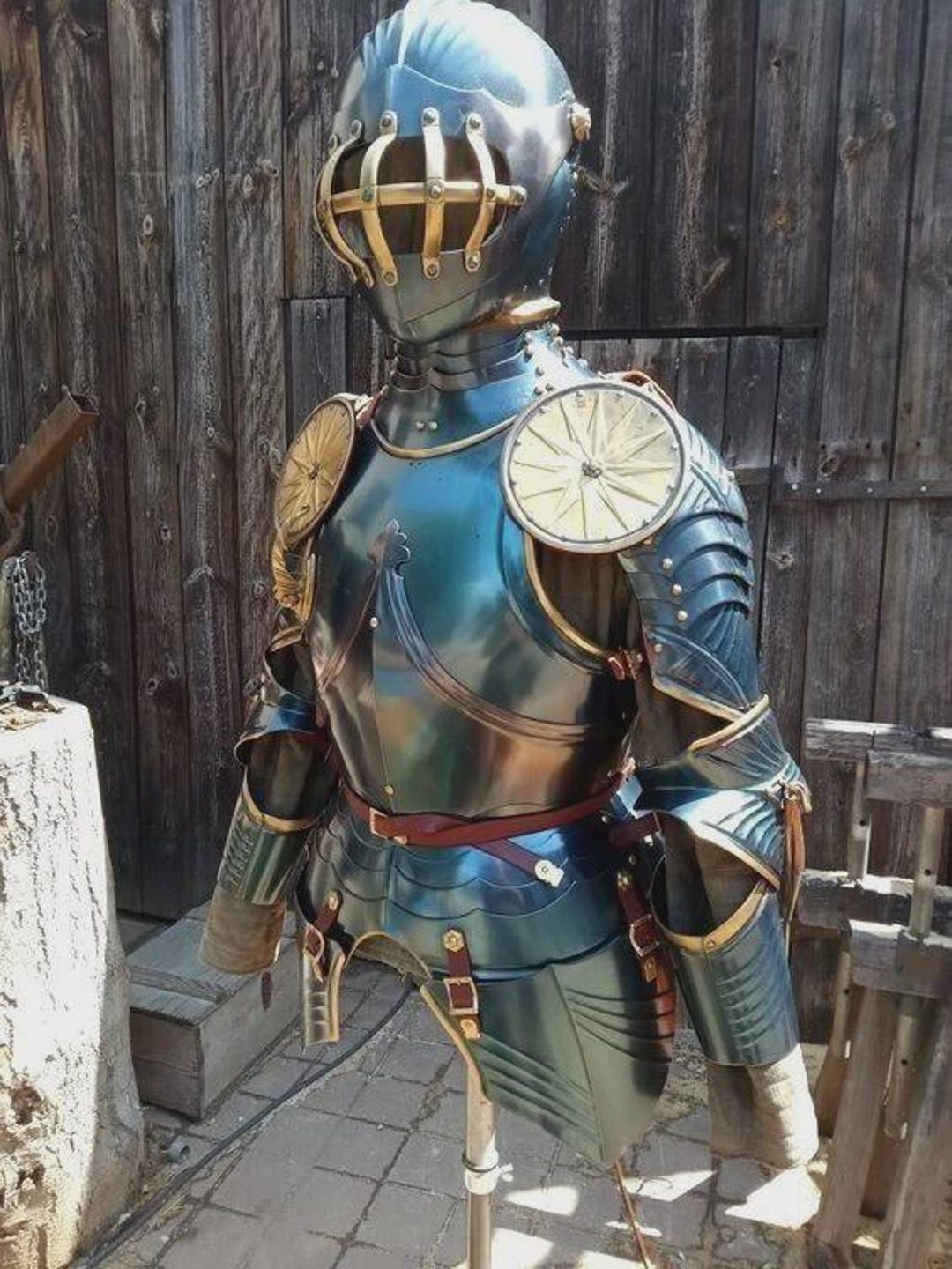 Medieval LARP Knight Suit of Armor – Gothic 15th Century Half Body ...
