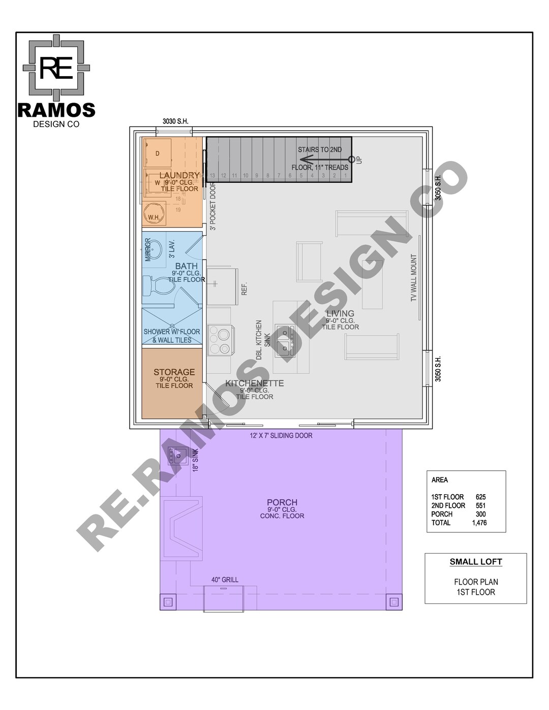 Small Concept Loft House Plan, 2 Story With Theater Room (1,476 Sq. Ft ...