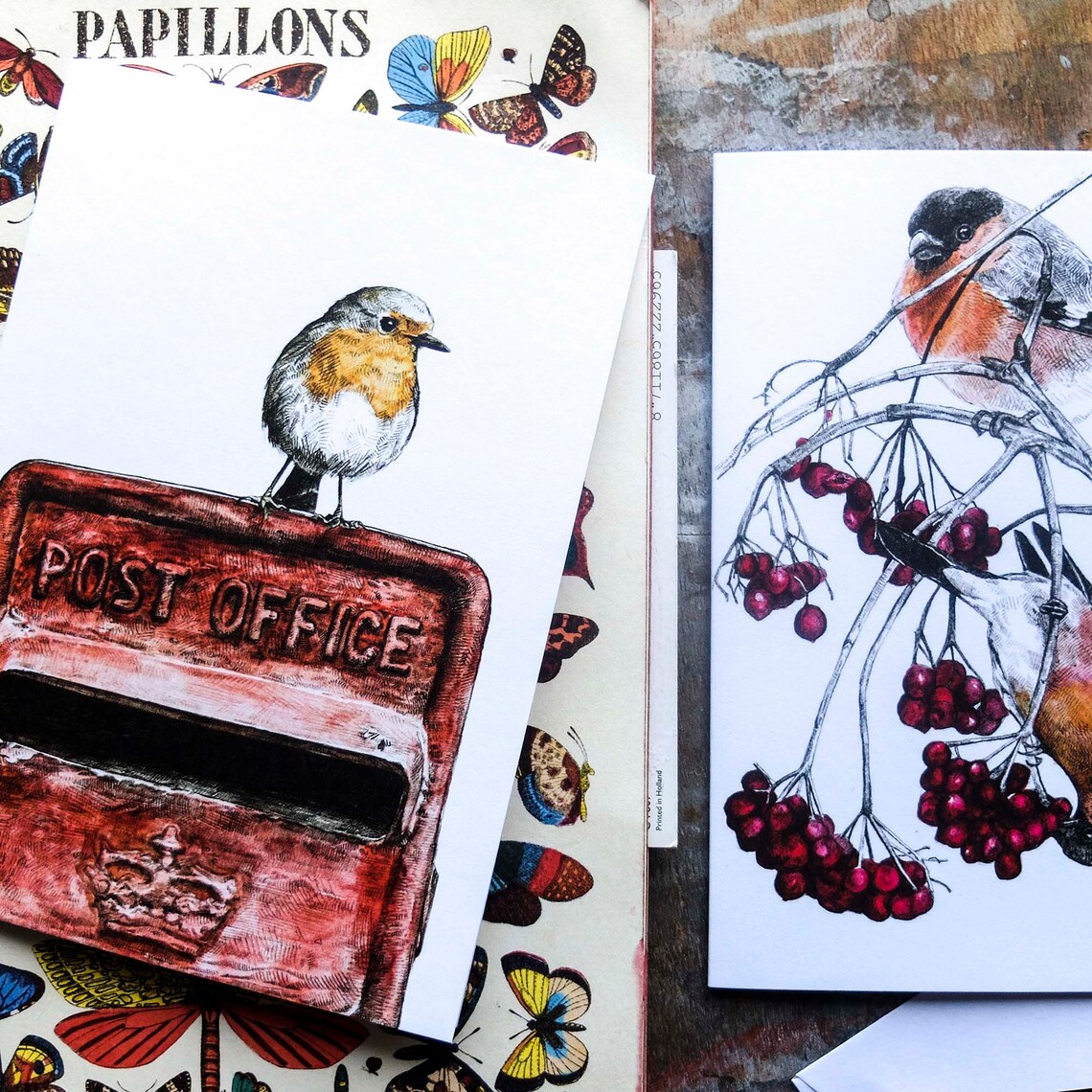 Christmas Robin Card Royal Mail Robin Blank Inside Winter - Etsy