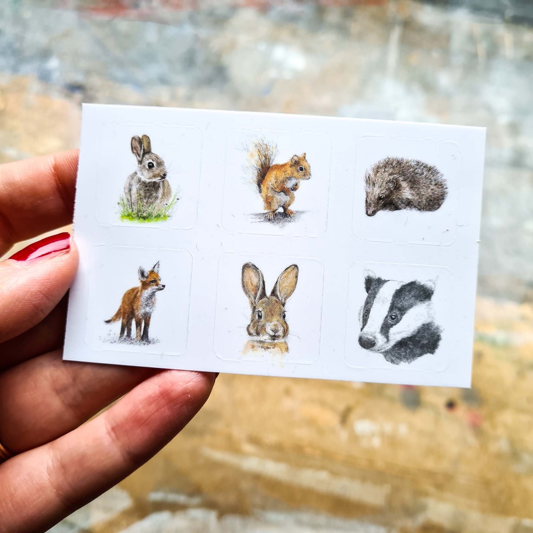 Little Animals Mini Stickers Sheet - Etsy