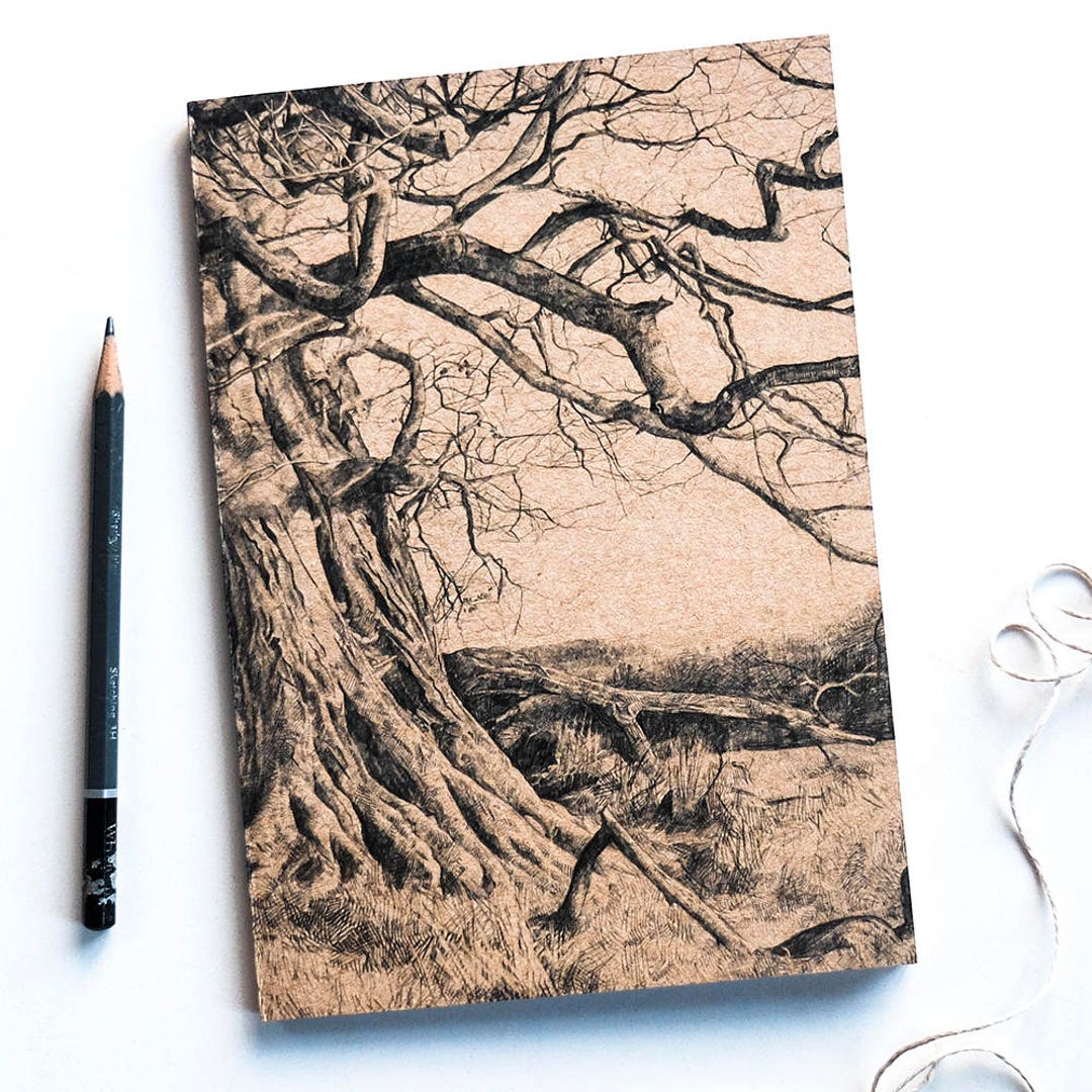 Sketchbook - Under This Old Tree - Recycled Kraft Notebook, Plain Paper ...