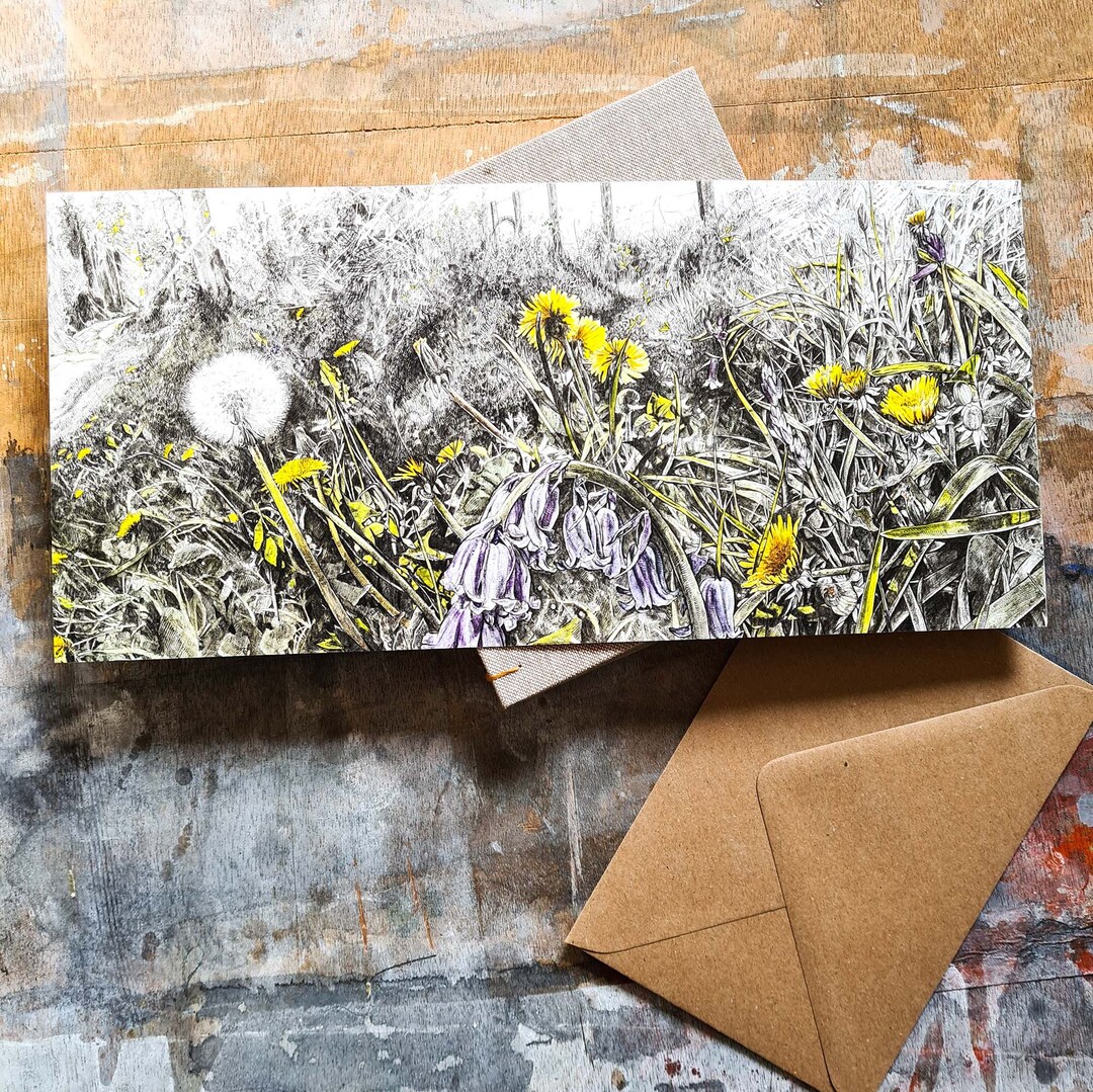 Woodland Wildflowers – Spring Concertina Card – Zig Zag Fold - Etsy