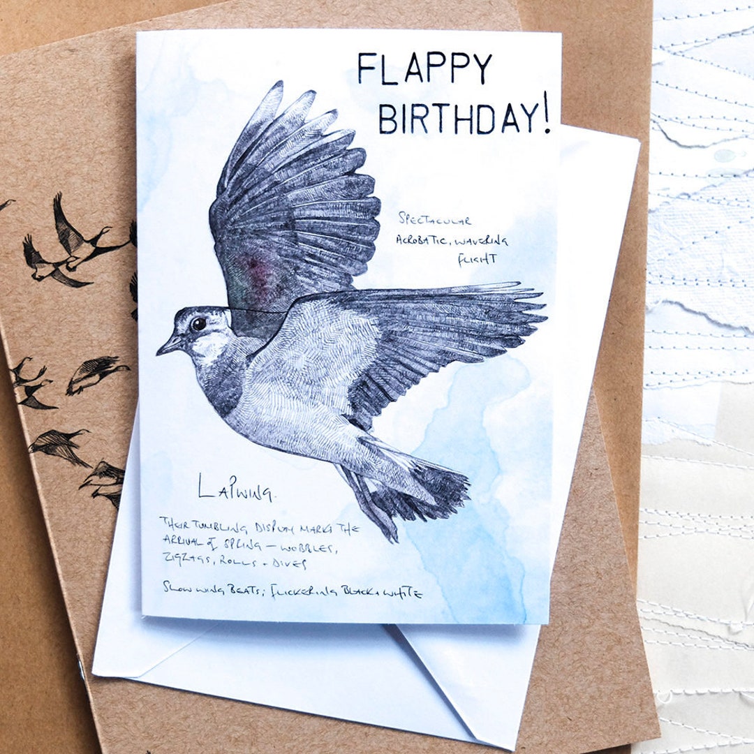 Flappy Birthday! A Lapwing Birthday Card - Etsy