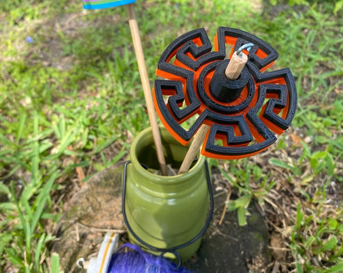 Drop Spindle 3D Printed Greek Meander Whorl 3/4 Oz - Etsy