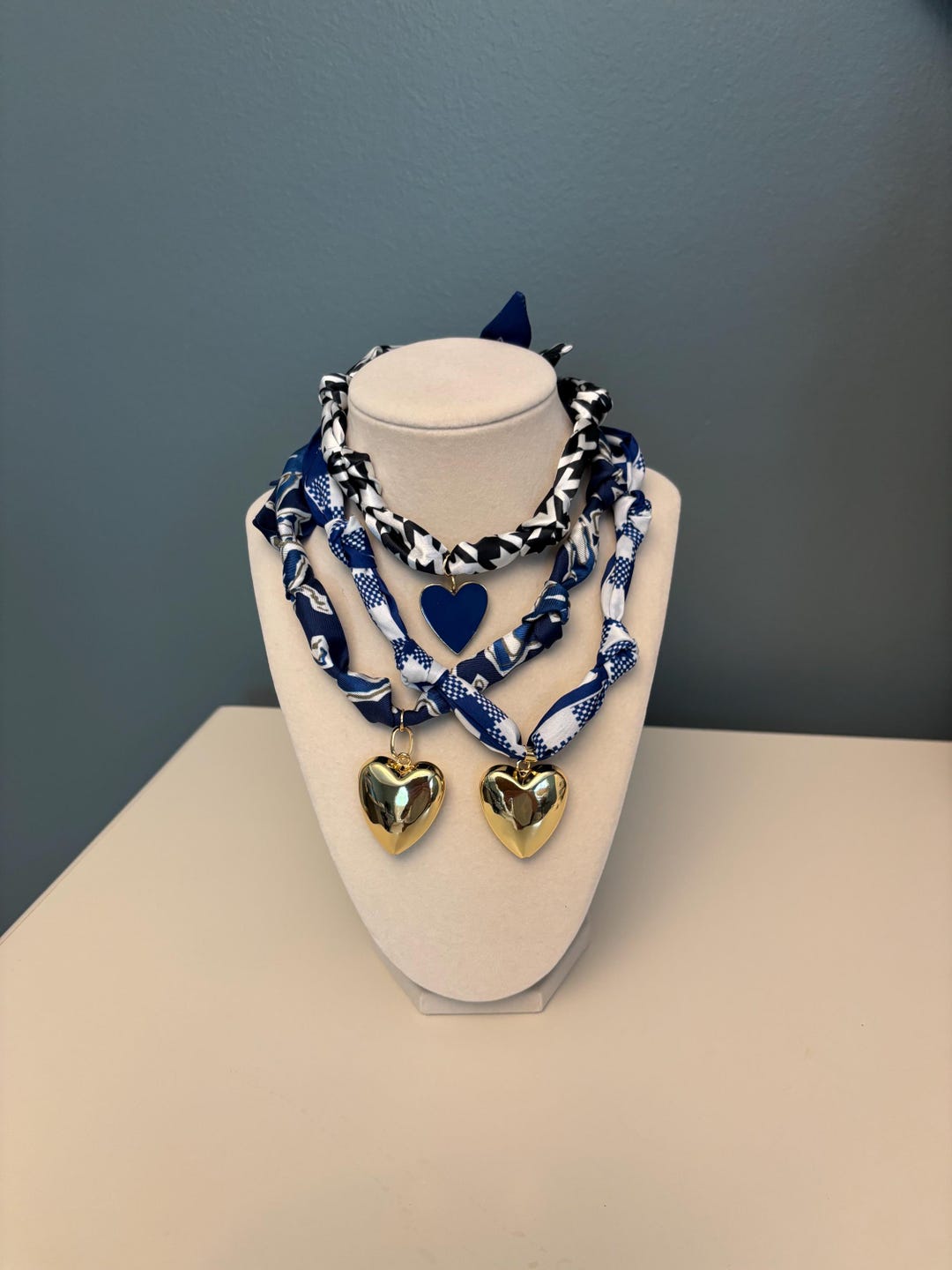 University of Kentucky Blue Scarf Charm Necklace - Etsy