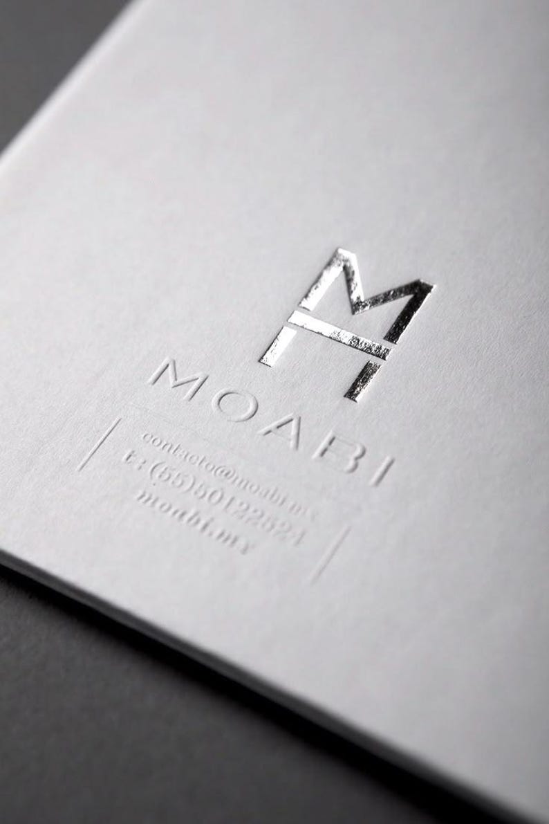 Custom Silver Foil Business Cards 250 Pieces - Etsy