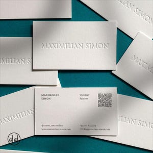 Custom Debossed Business Cards - 1000 Pcs | Thick Luxury Business Card ...