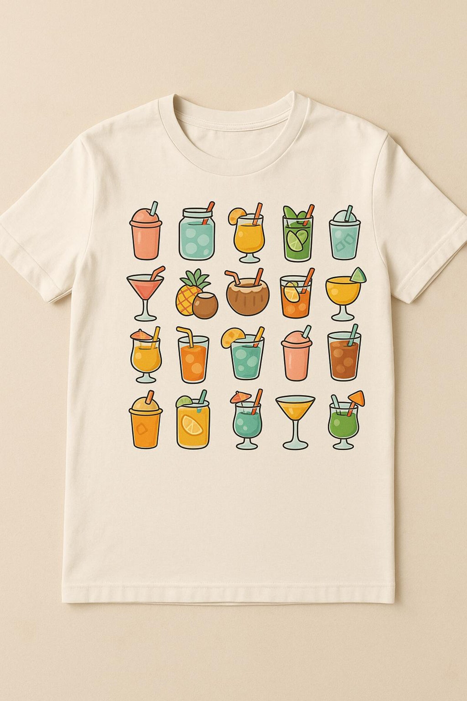 Colorful Summer Drinks Clipart Bundle SVG-PNG | Tropical Smoothie ...