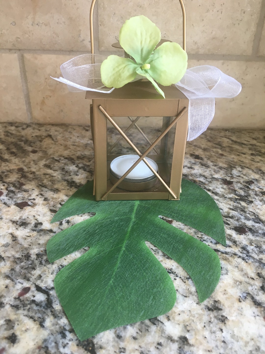 Single Lantern Sample, Decorated Candle Mini Lanterns, Black, Cream ...