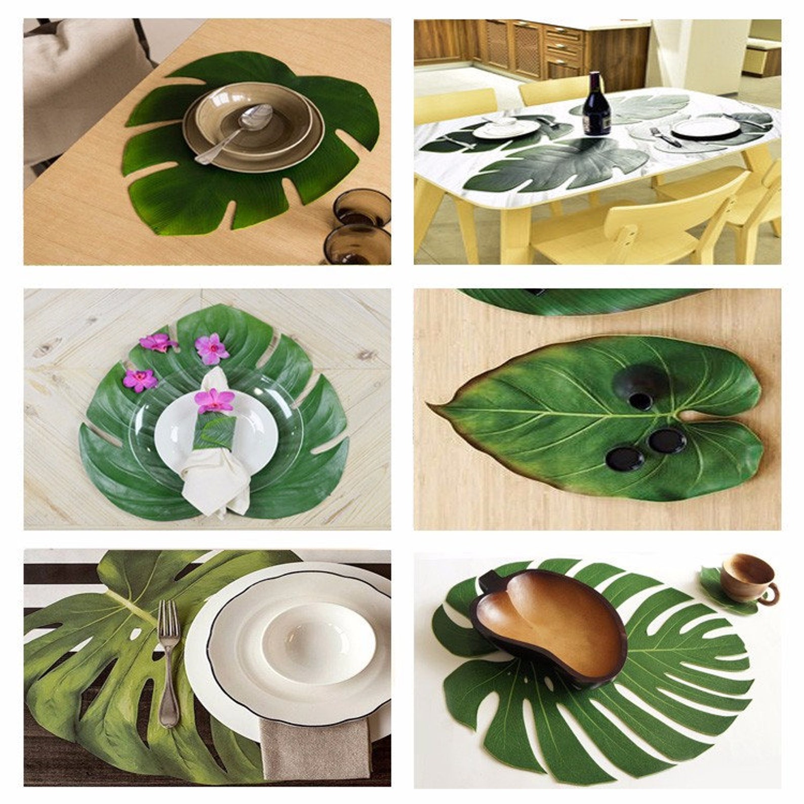 6 Palm Leaf Decorations DIY Wall Art Summer Cottage Decor - Etsy