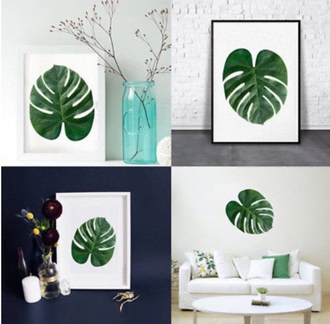 6 Palm Leaf Decorations DIY Wall Art Summer Cottage Decor - Etsy