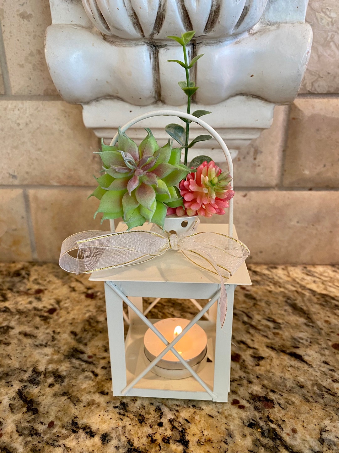 Set of 12 DIY Decorative Candle Mini Lanterns, Black, Cream, Gold ...