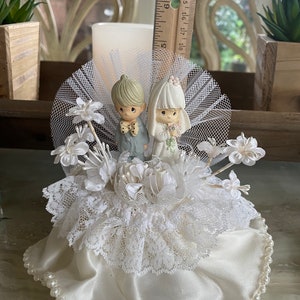 5 Precious Moments Bride and Groom Cake Topper, Ceramic, Vintage Style ...