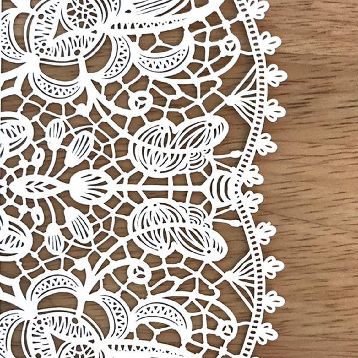 Sample Laser Cut Wedding Invitation Lace Shimmer Paper | Etsy