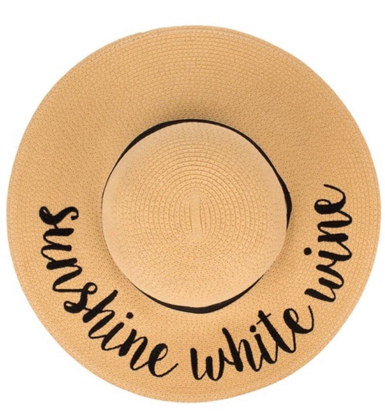 Wine tasting party hostess gift sun hat summer party | Etsy