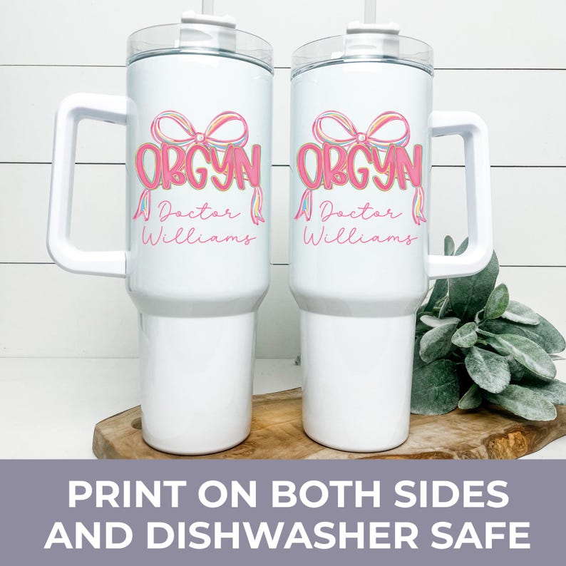 OBGYN Coquette Bow 40 Oz Tumbler, Obstetrics and Gynecology Nurse ...
