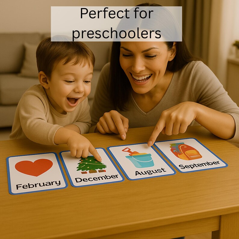 Months of the Year Flashcards Printable | 12 Seasonal Learning Cards ...