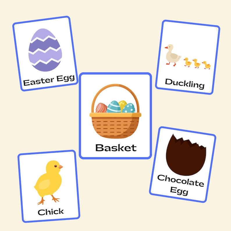 Spring & Easter Flashcards for Kids | Printable Learning Cards ...