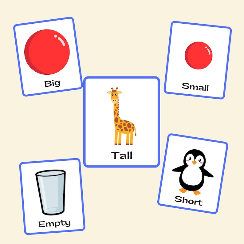 Opposites Flashcards Printable | 24 Learning Cards for Kids | Preschool ...