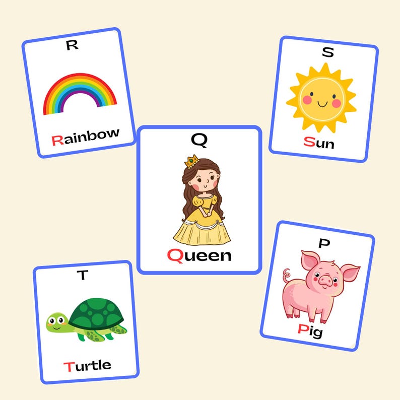 Printable Alphabet Flashcards | ABC Learning Cards for Preschool ...