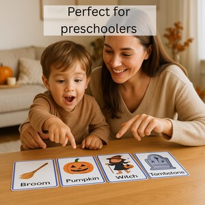 Halloween Flashcards for Kids – 12 Printable Spooky Objects – Preschool ...