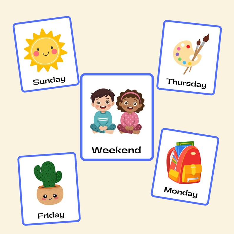 Days of the Week Flashcards Printable | Preschool & Toddler Learning ...