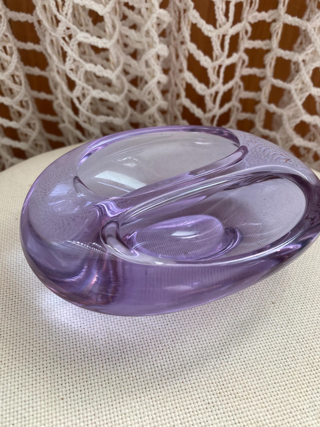 Alexandrite / Glass Bohemian ZBS Zelezny Brod Sklo Dish Ashtray Vintage ...