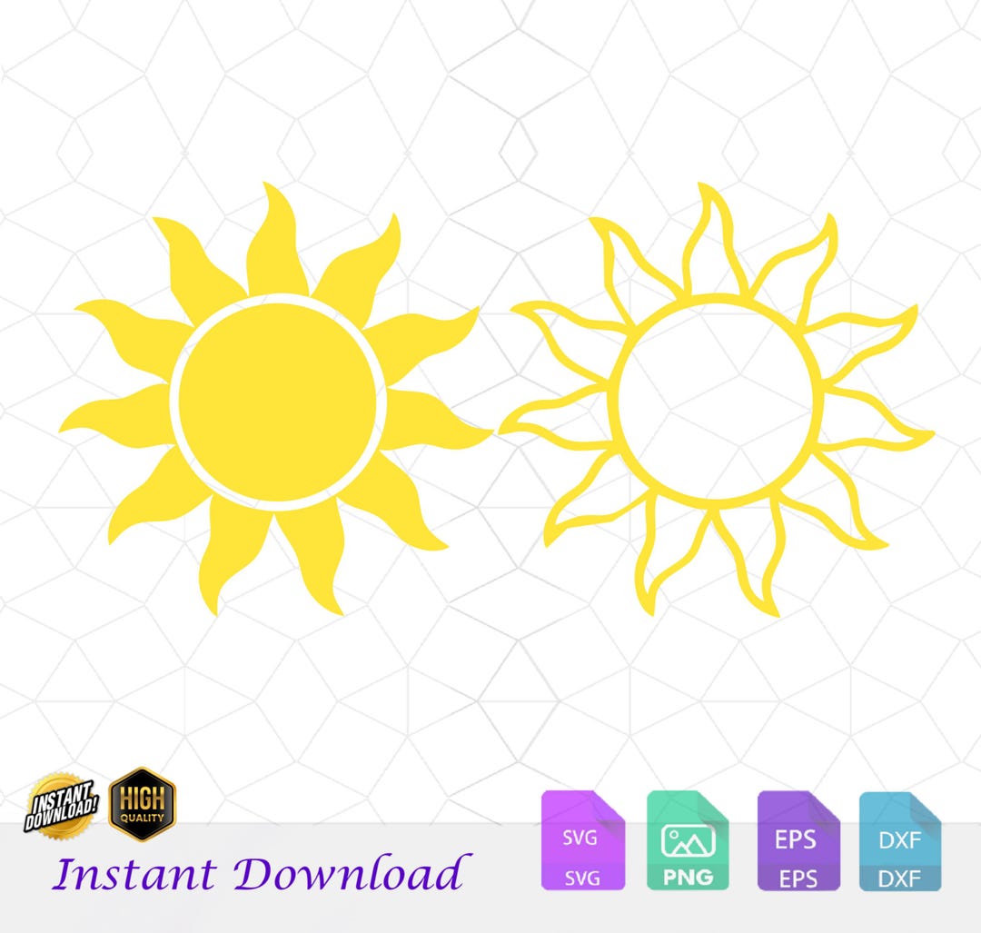 Summer Sun SVG Cut File, Sunshine Clipart (digital Download) - Etsy